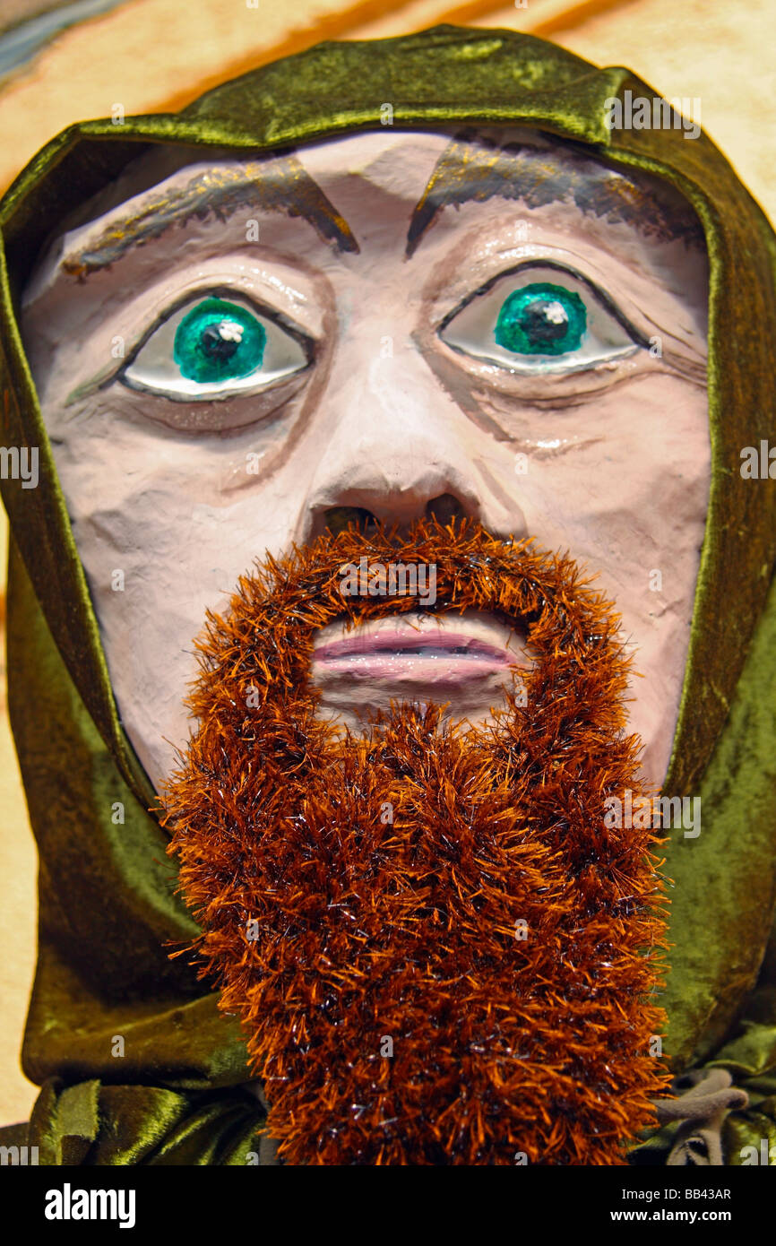 Bearded puppet face Stock Photo - Alamy