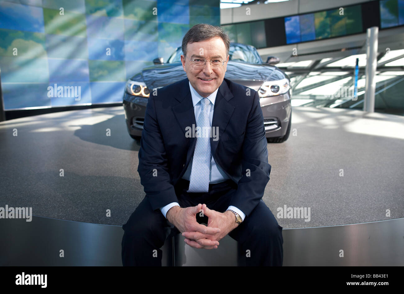 Norbert REITHOFER CEO of BMW AG in front of a BMW Z4 Munich Stock Photo ...