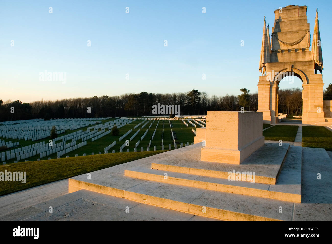 Etaples Military Cemetery near Boulogne on the north-west coast of ...