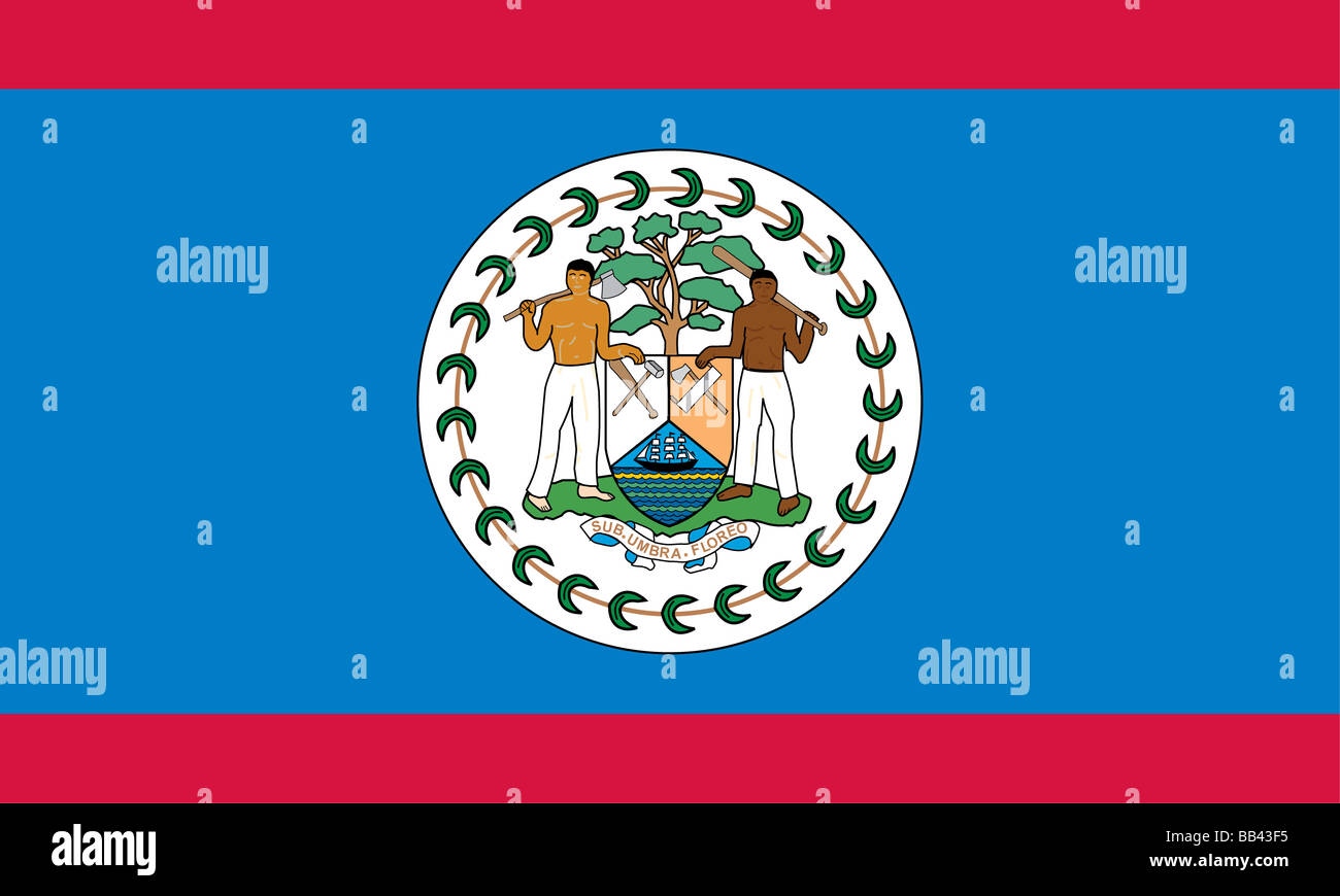 flag of Belize Stock Photo - Alamy