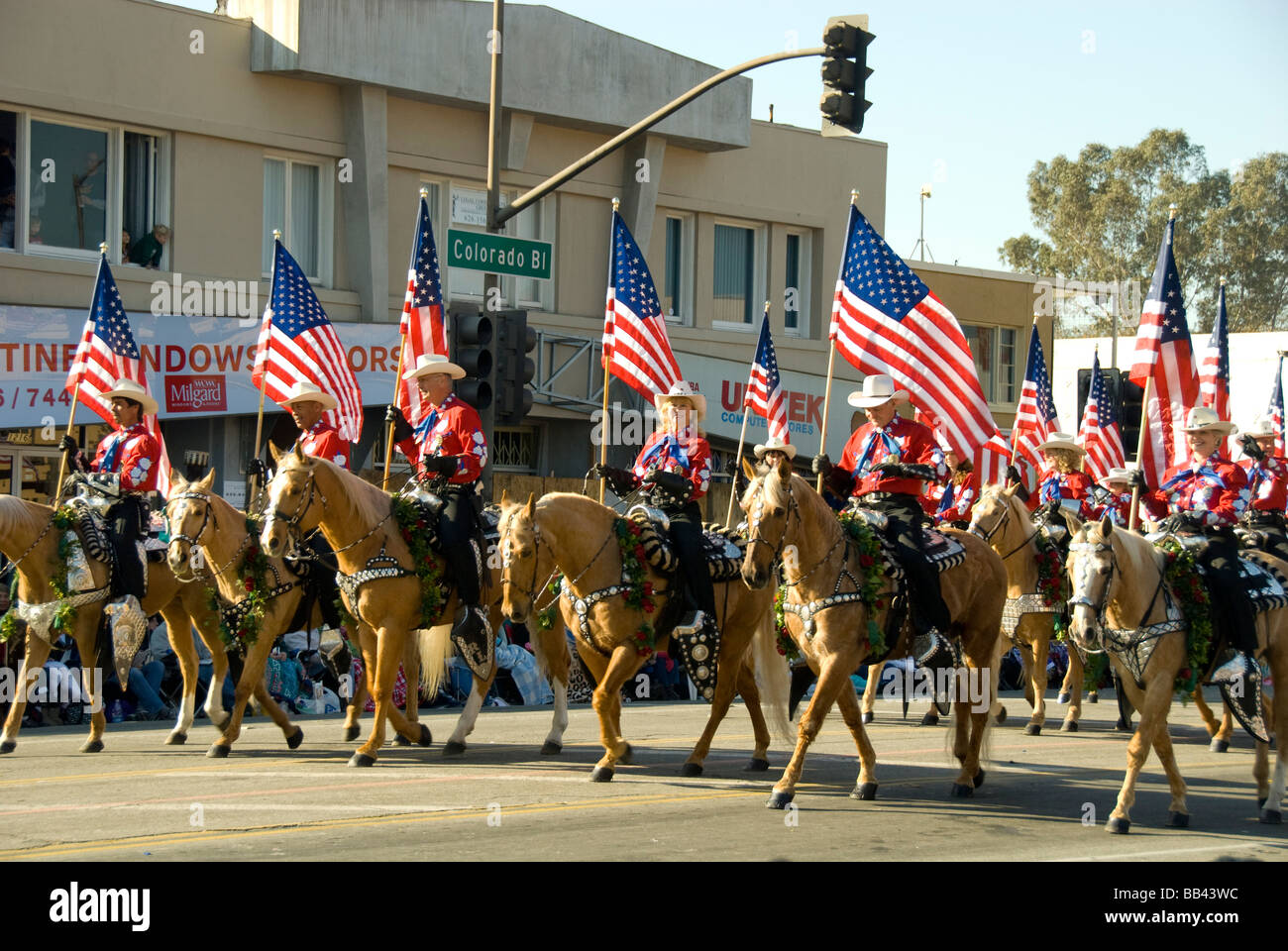 California, Pasadena. 2009 Tournament of Roses, Rose Parade. Long Beach ...
