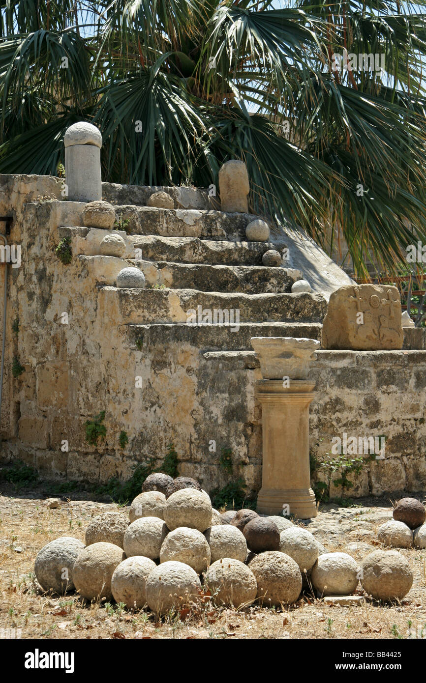 Keryneia Castle Girne Castle North Cyprus stairway pillars and stone ...