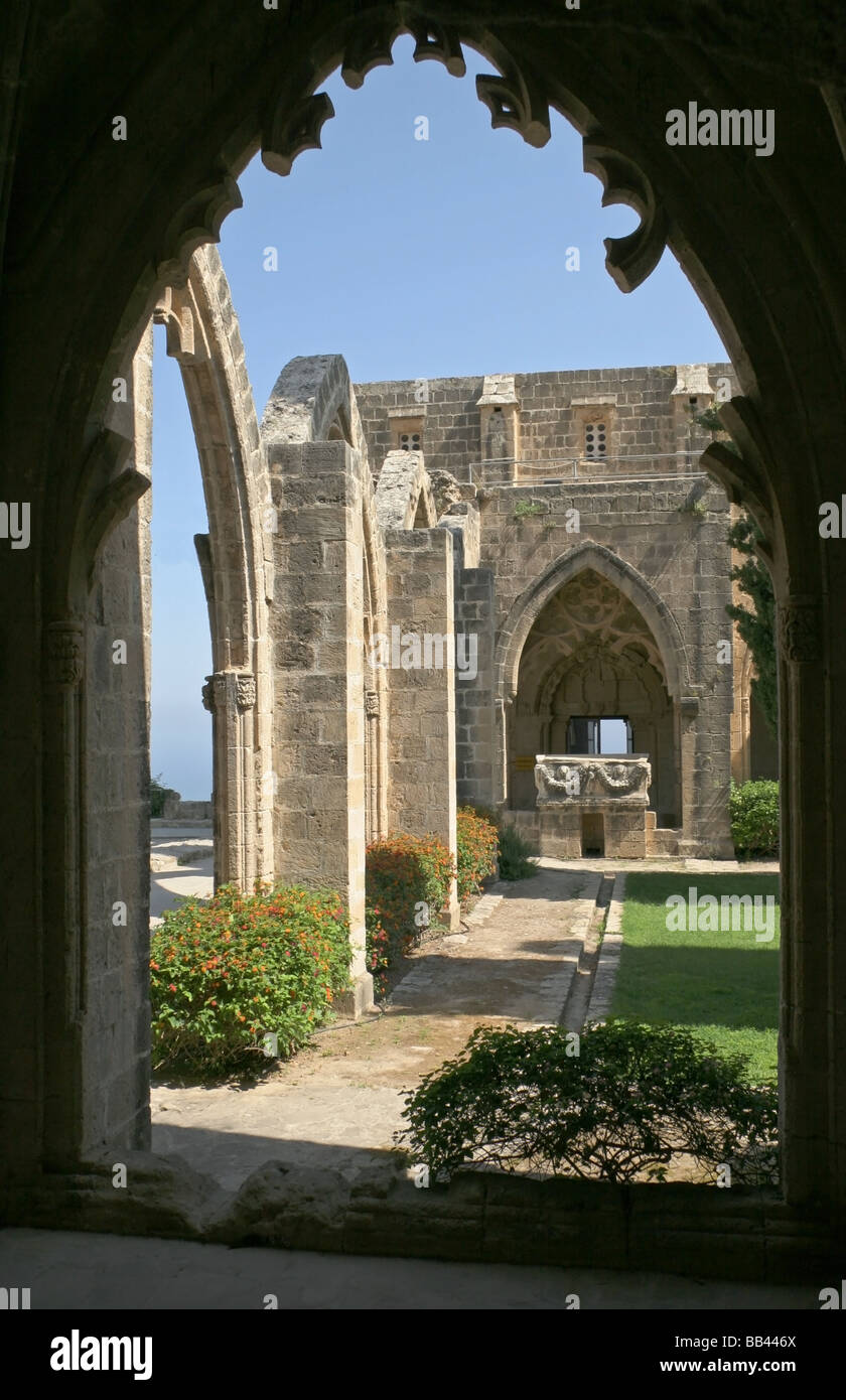 Bella Pais Abbey 12 th century Gothic monastery showing arches and ...