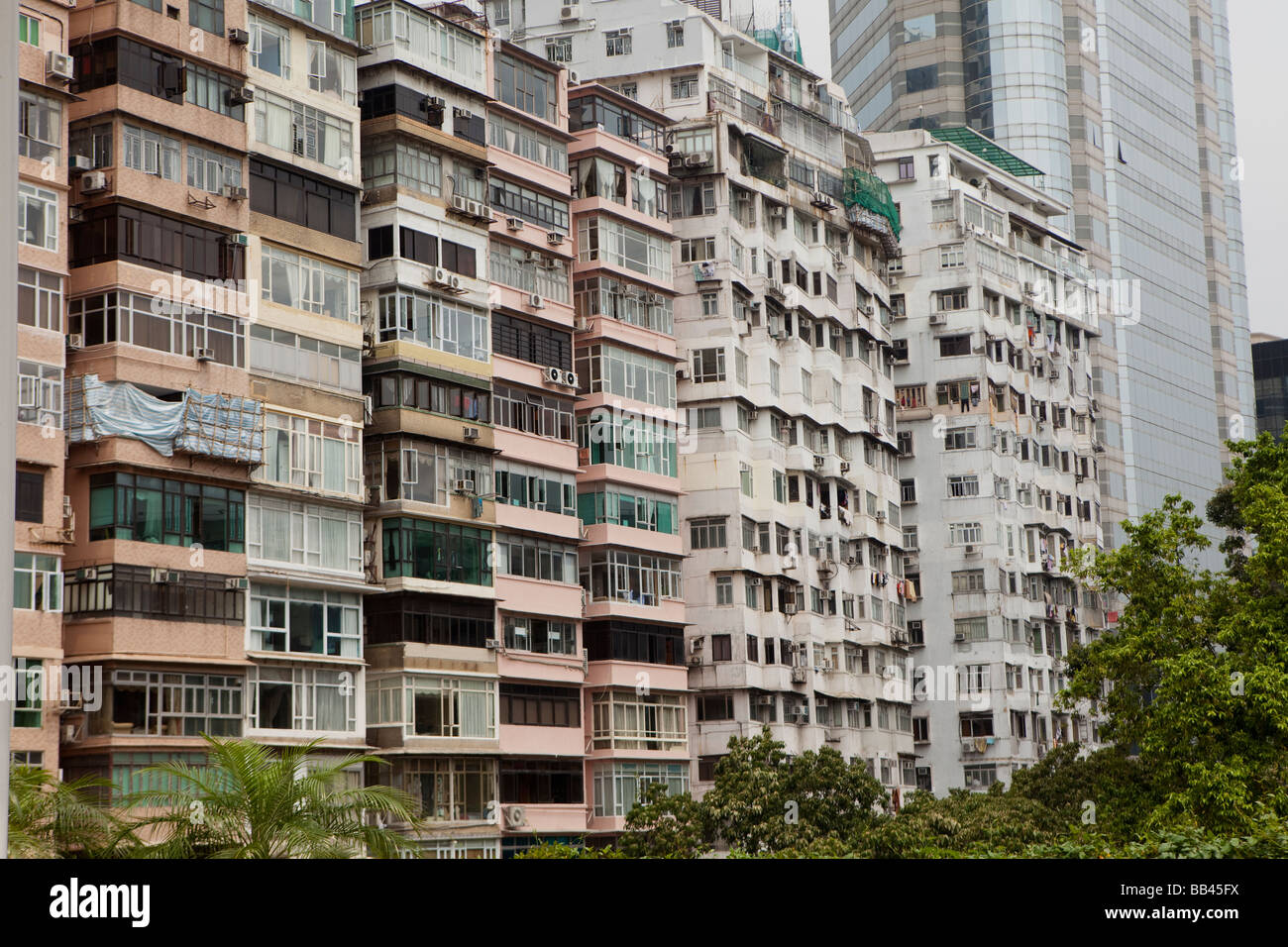 Residential apartment buildings are seen in Kowloon, Hong Kong Stock ...