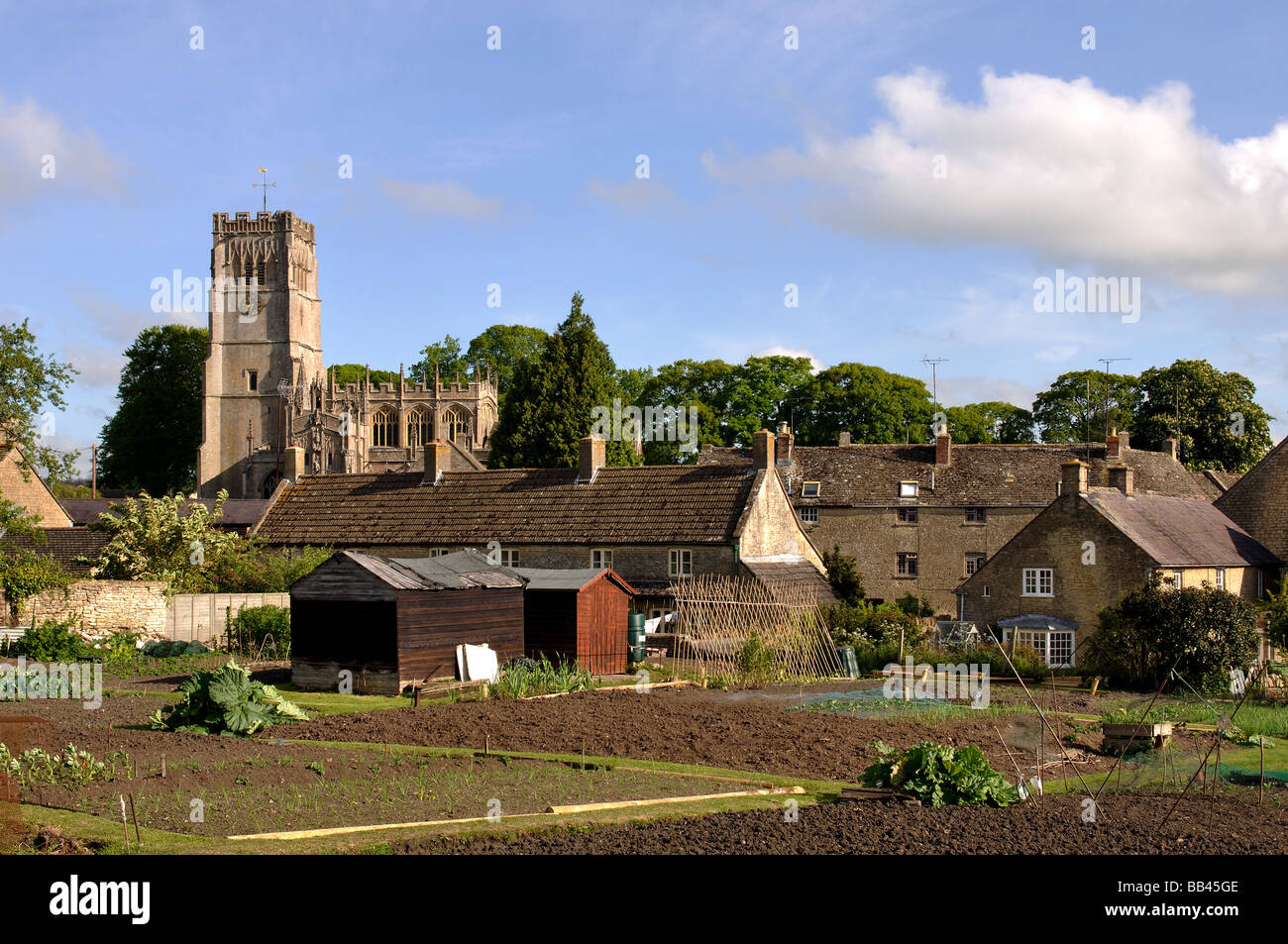 Northleach village and church, Gloucestershire, England, UK Stock Photo ...