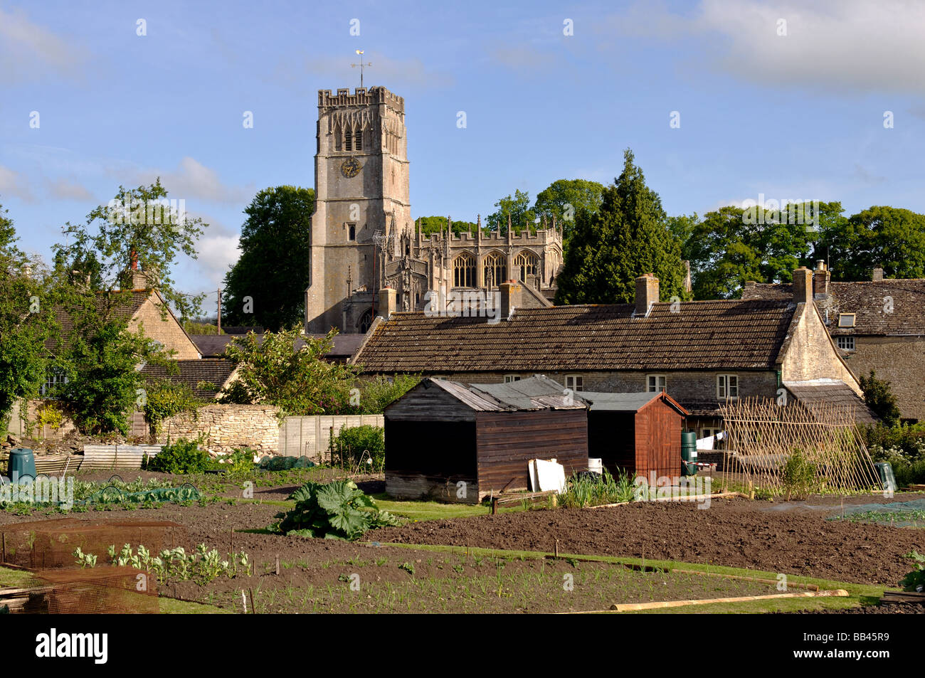 Northleach village and church, Gloucestershire, England, UK Stock Photo ...