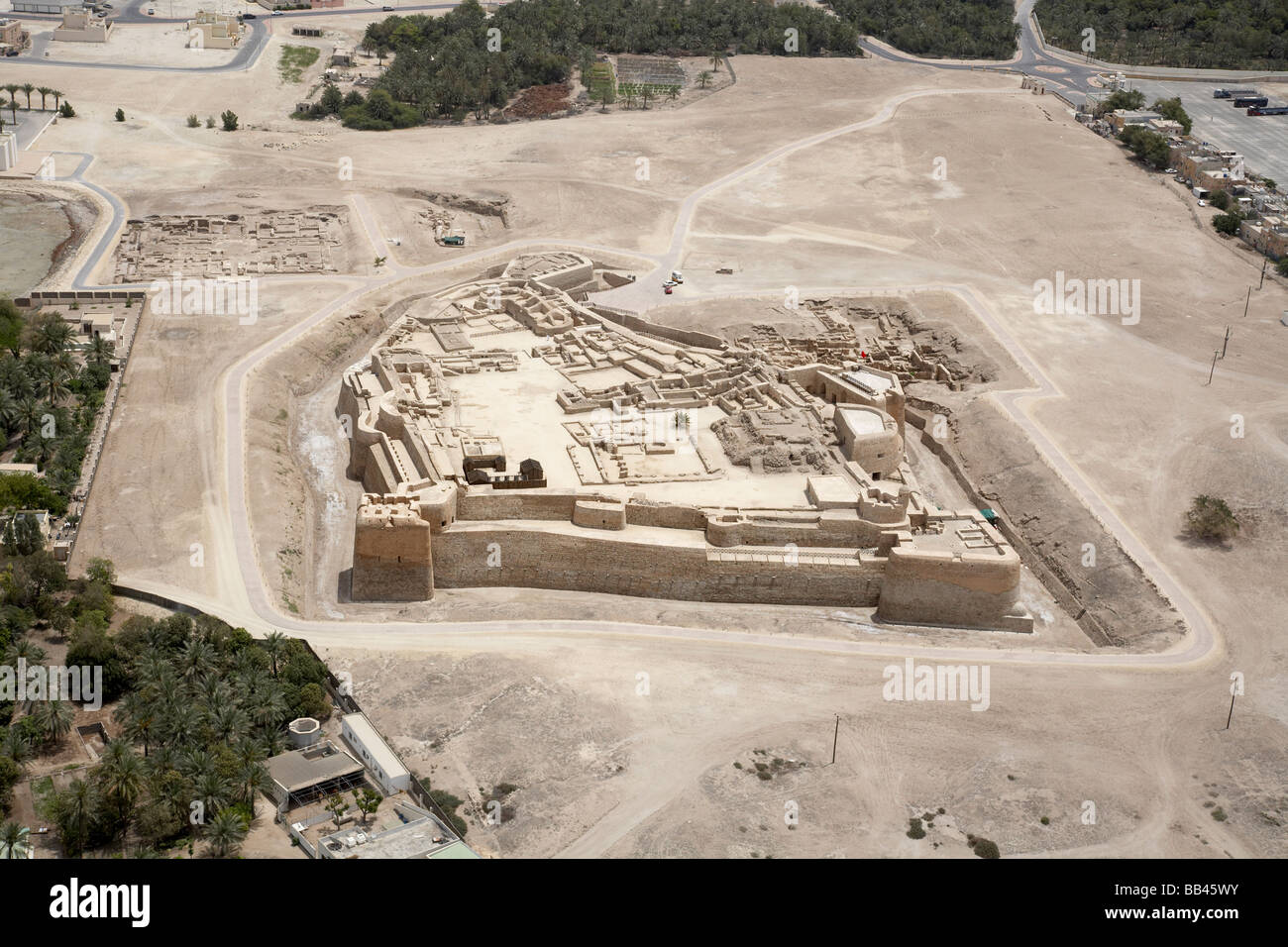 Aerial photograph of Bahrain Fort Manama Stock Photo - Alamy