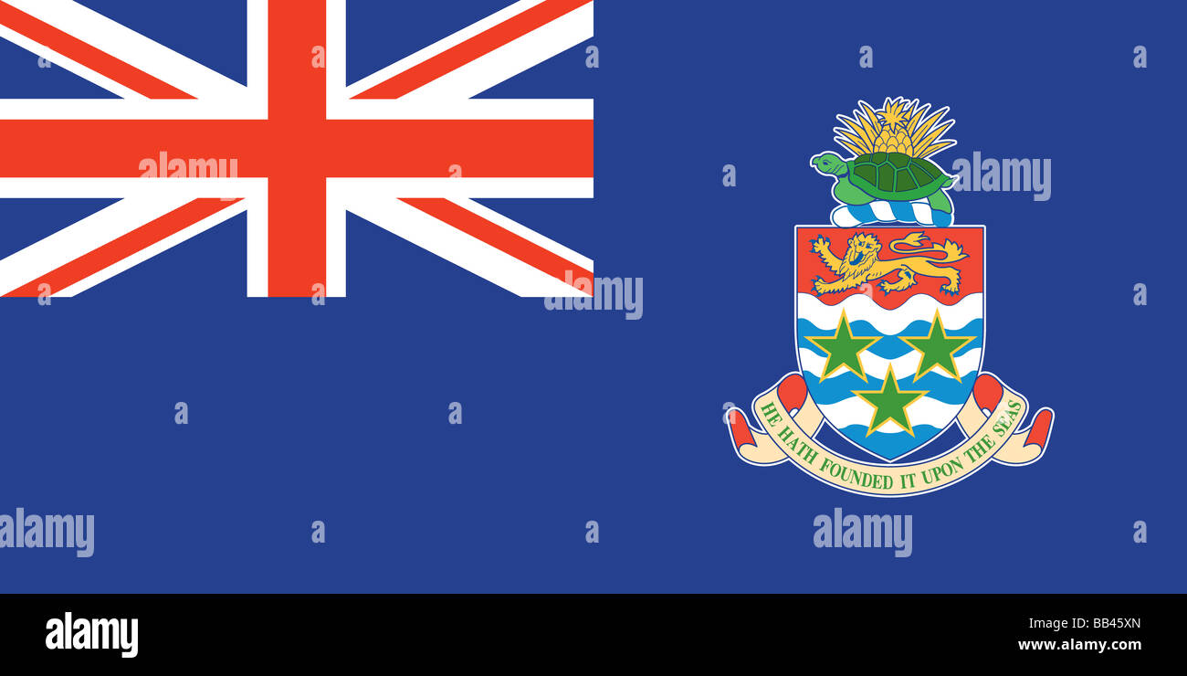 Flag of the Cayman Islands, a British territory in the Caribbean sea ...