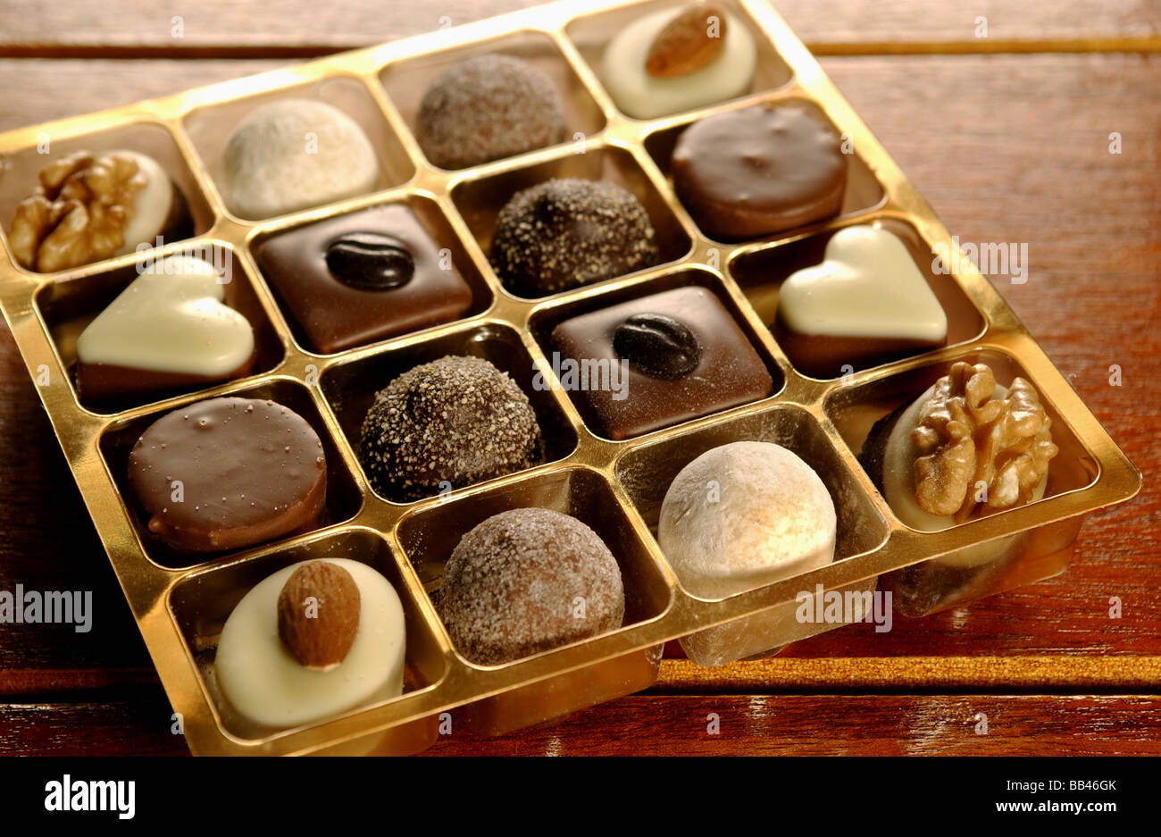 a box of christmas chocolates Stock Photo - Alamy