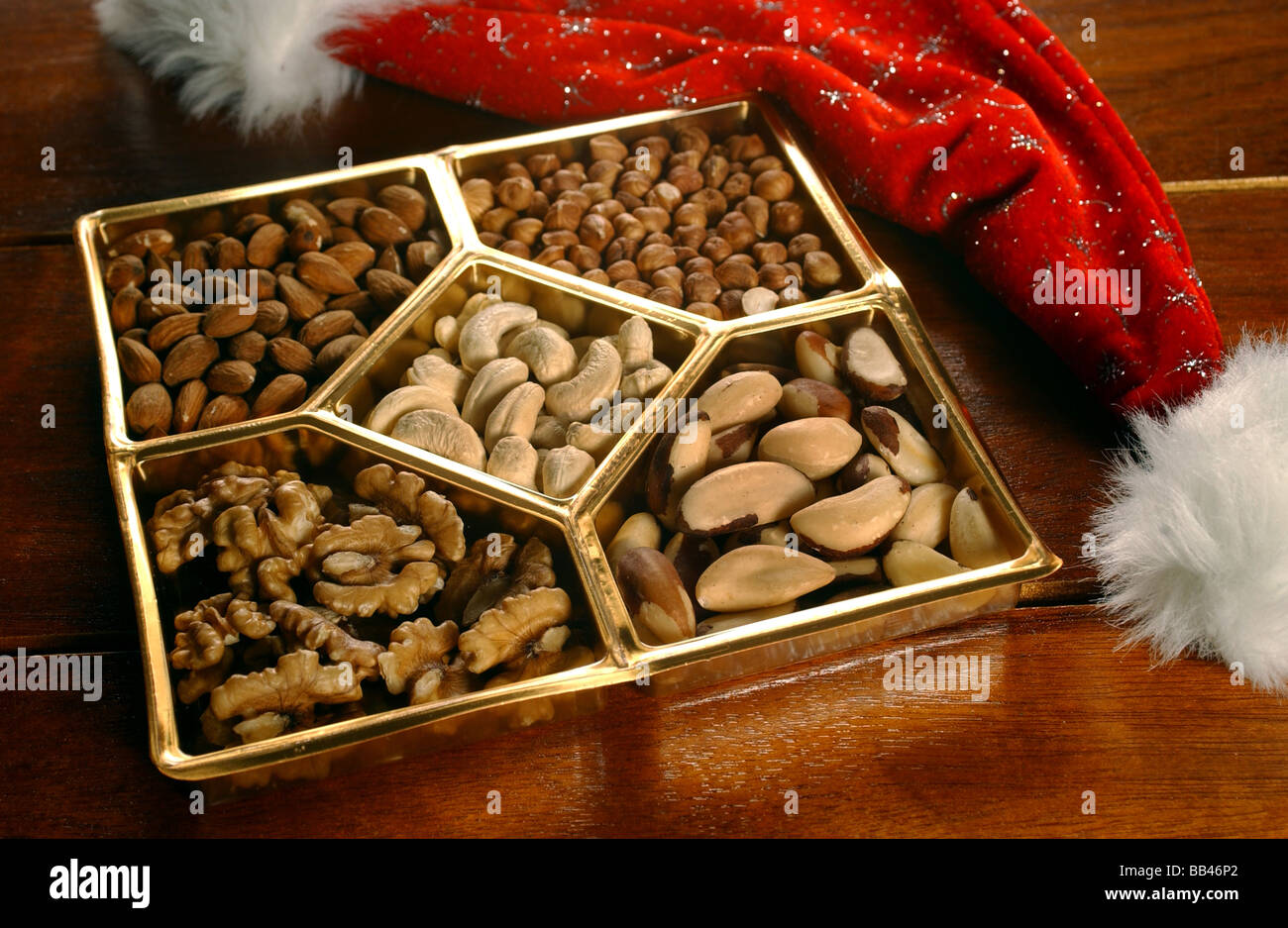 a selection of nuts at christmas Stock Photo - Alamy