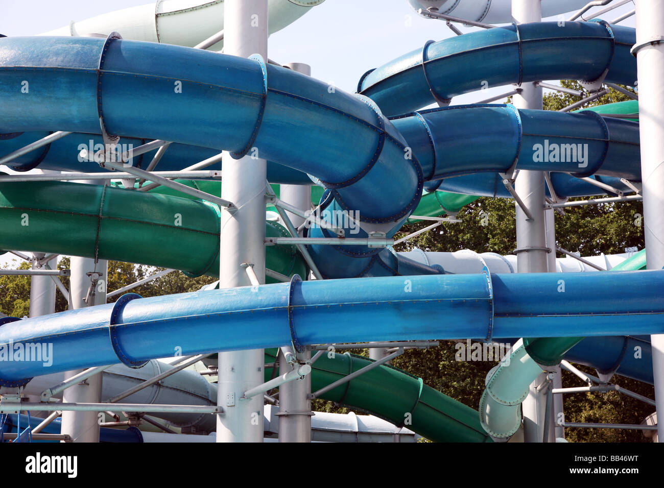 Slide pool water slides hi-res stock photography and images - Alamy