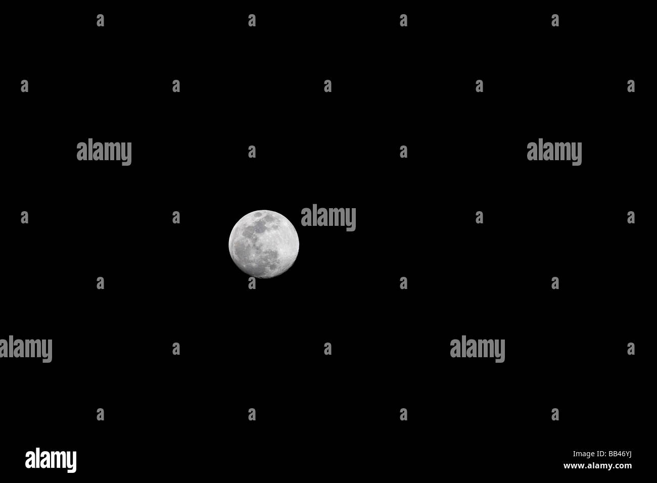 Almost full Moon Jan 2009 Stock Photo - Alamy