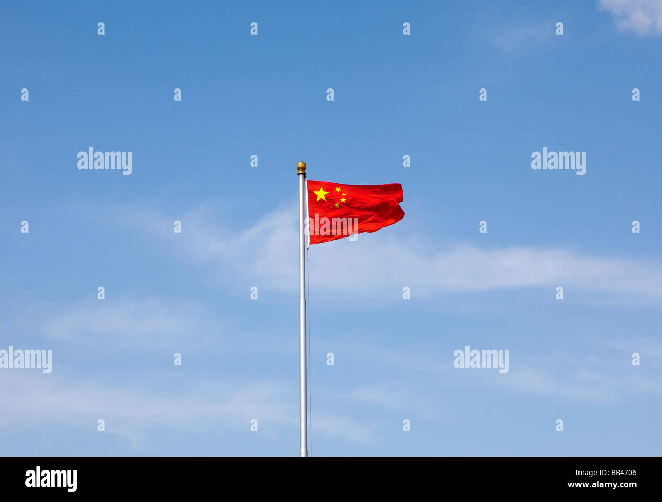 China flag flies hi-res stock photography and images - Alamy