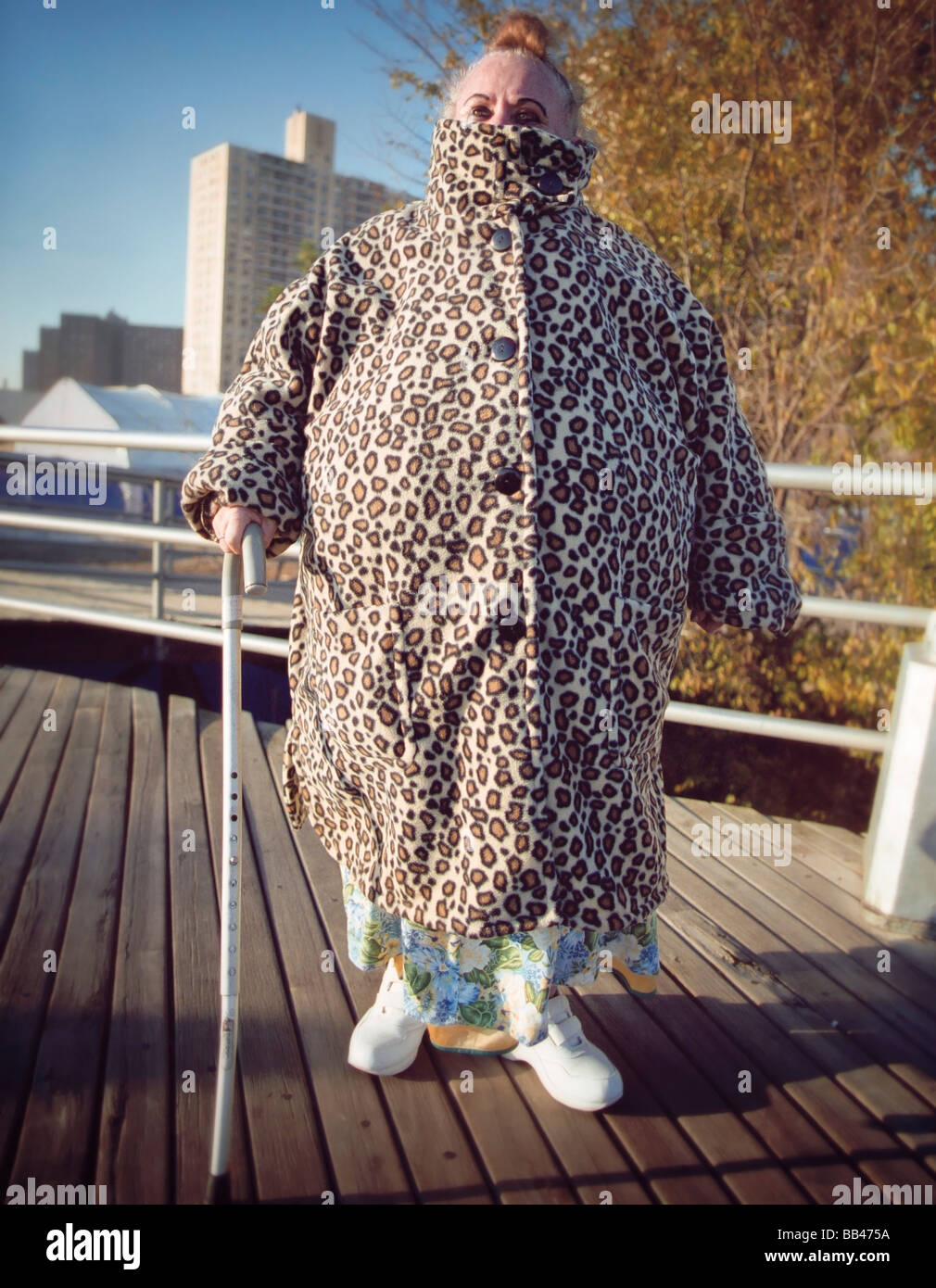 Woman on Boardwalk, Coney Island, New York Stock Photo - Alamy