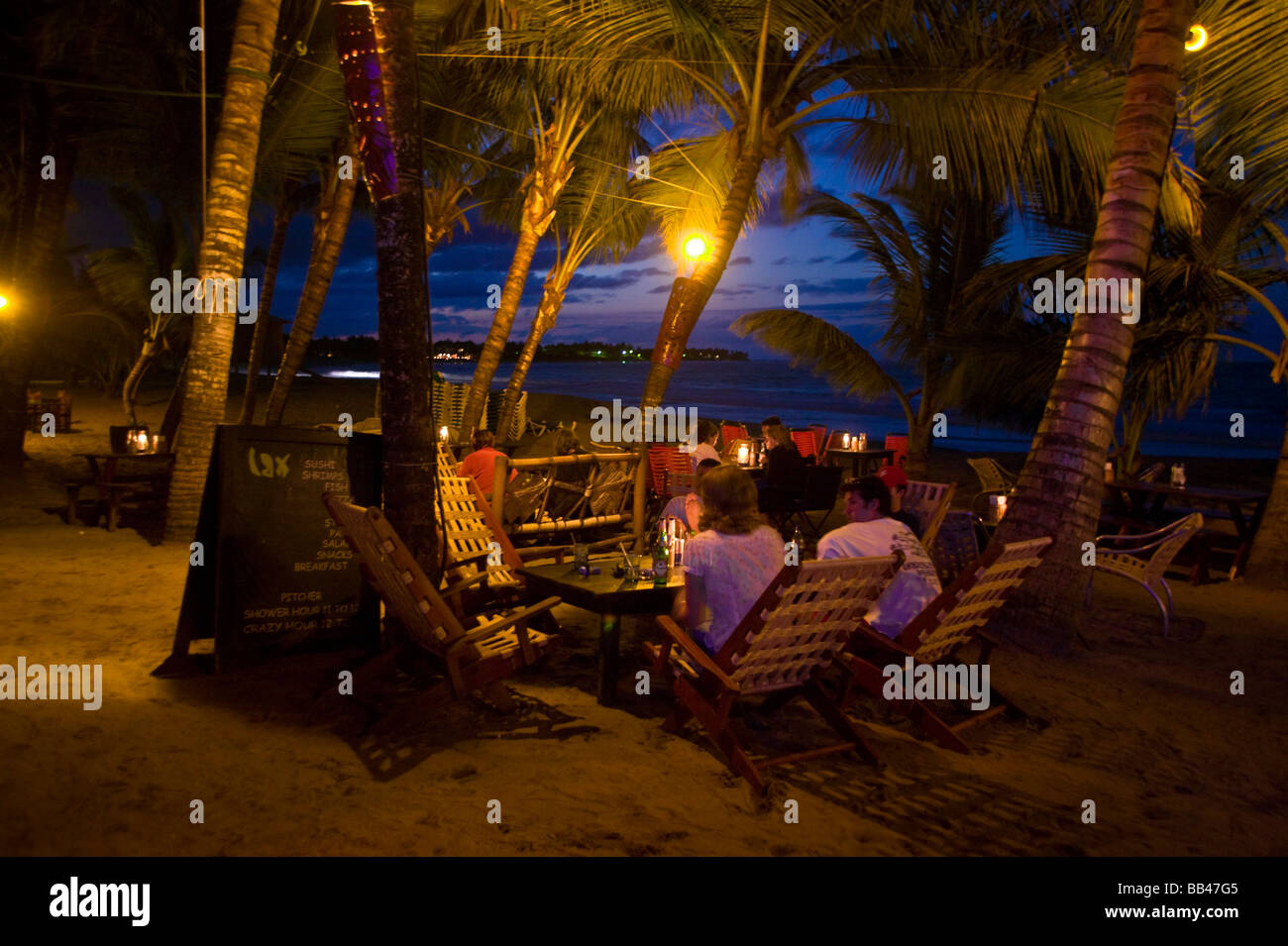 Funky and sophisticated beach bar in Caribbean Stock Photo - Alamy