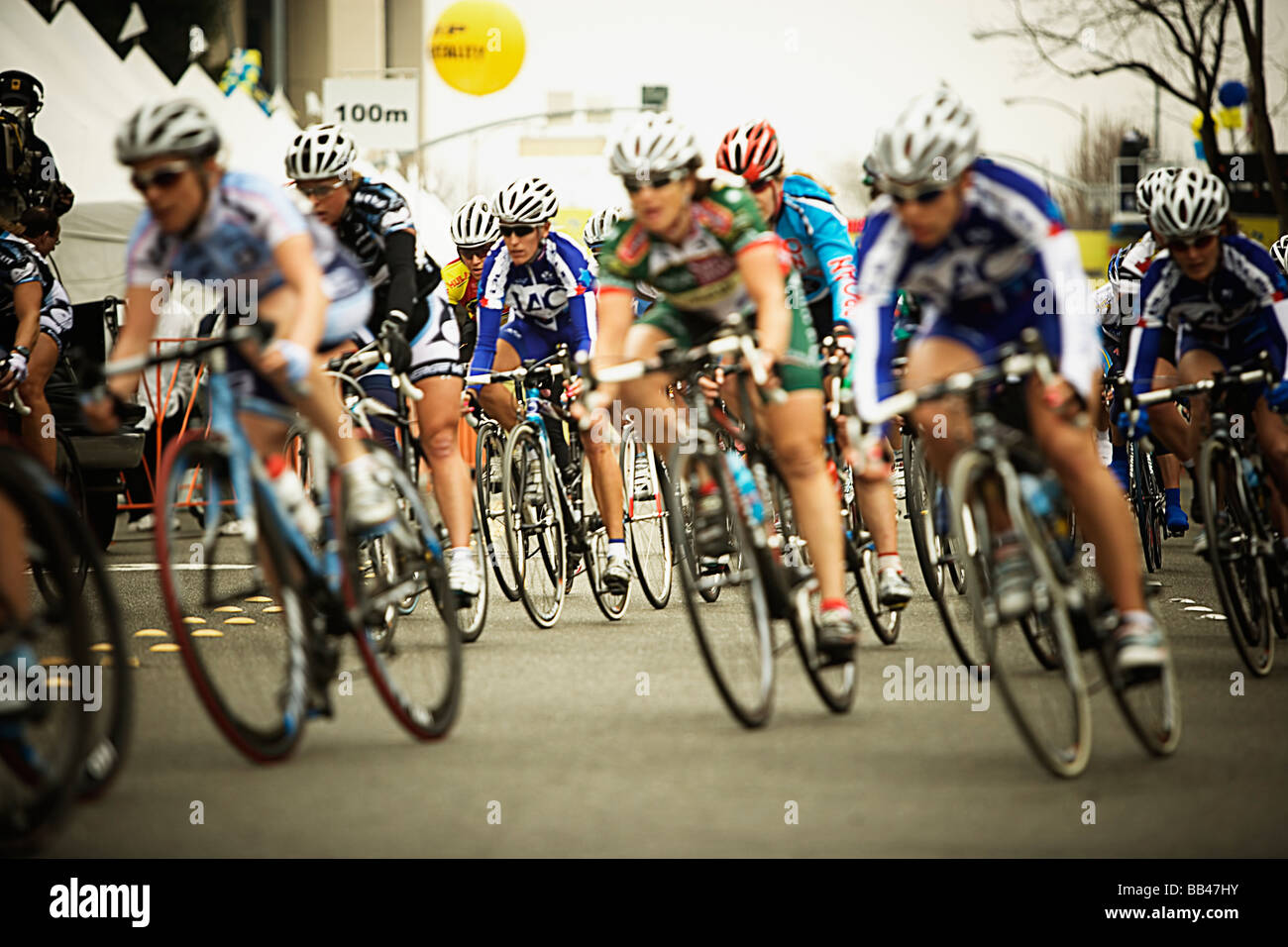 A pack female bicycle racers, Santa Rose, California Stock Photo - Alamy