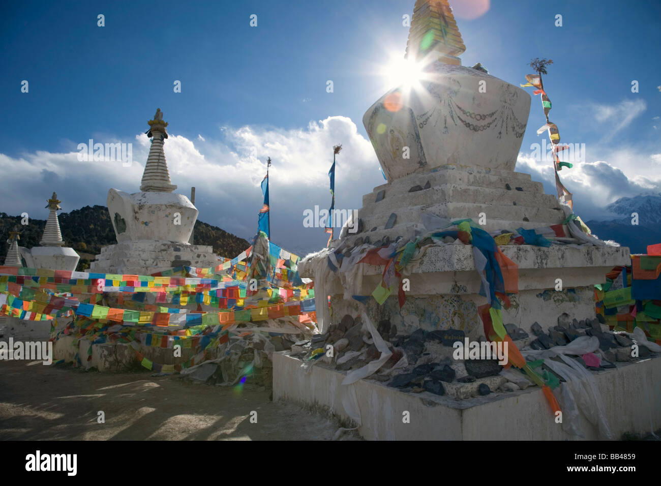 Stupas at Feilaisi in Yunnan Province, China Stock Photo - Alamy