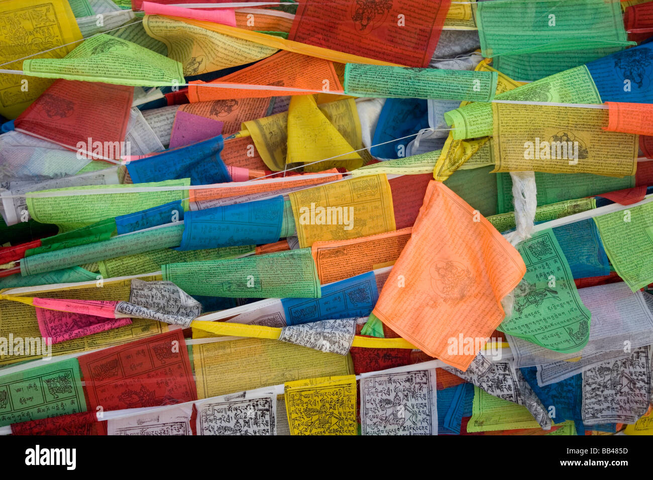 Prayer flags in Yunnan Province, China Stock Photo - Alamy