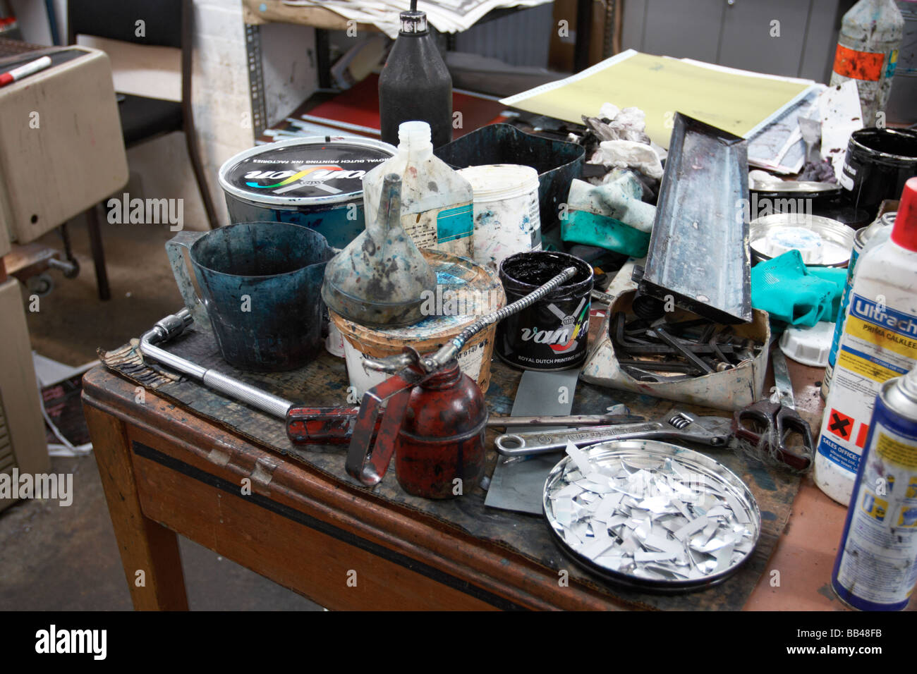 printer at work,traditional print,printer Stock Photo - Alamy