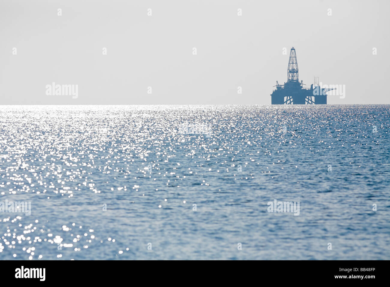 Oil platform in the Caspian Sea near Baku, Azerbaijan Stock Photo - Alamy