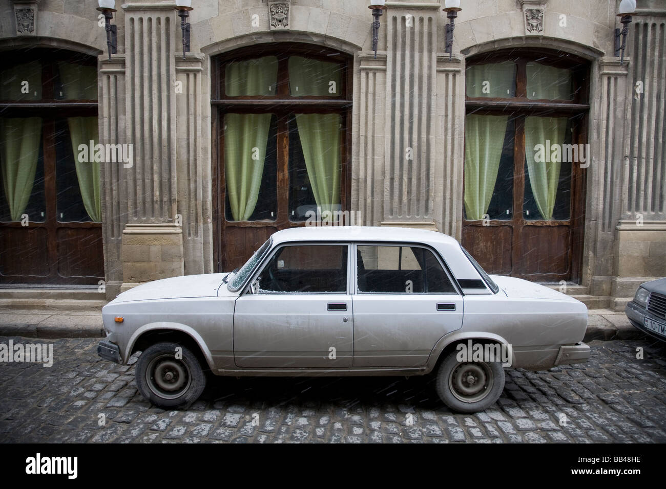 Old Russian car on street in Baku, Azerbaijan Stock Photo - Alamy