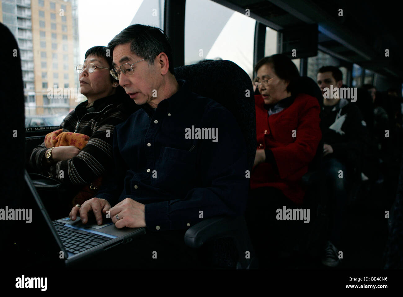 Passengers ride the Bolt Bus in Washington, D.C Stock Photo - Alamy