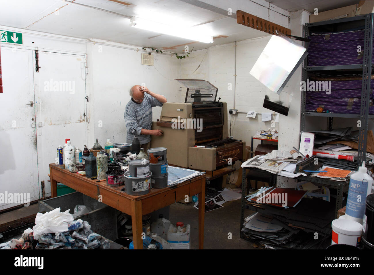 printer at work,traditional print,printer Stock Photo - Alamy