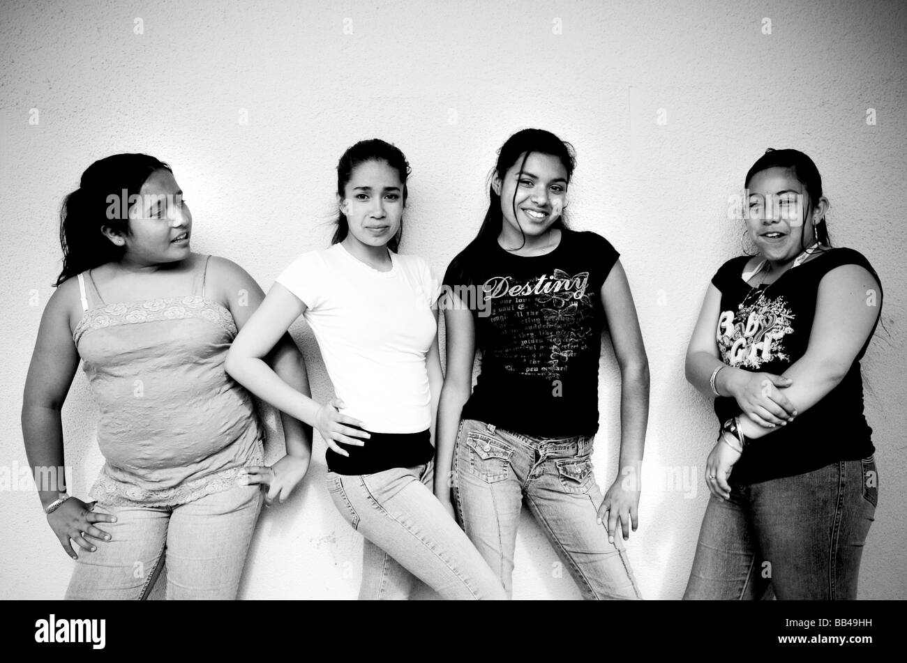 Middle school classmates Black and White Stock Photos & Images - Alamy