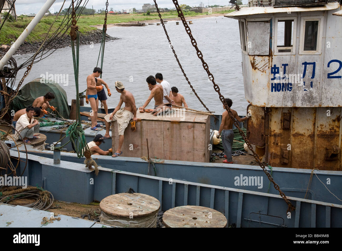 Chinese fishing in Monrovia, Liberia Stock Photo - Alamy