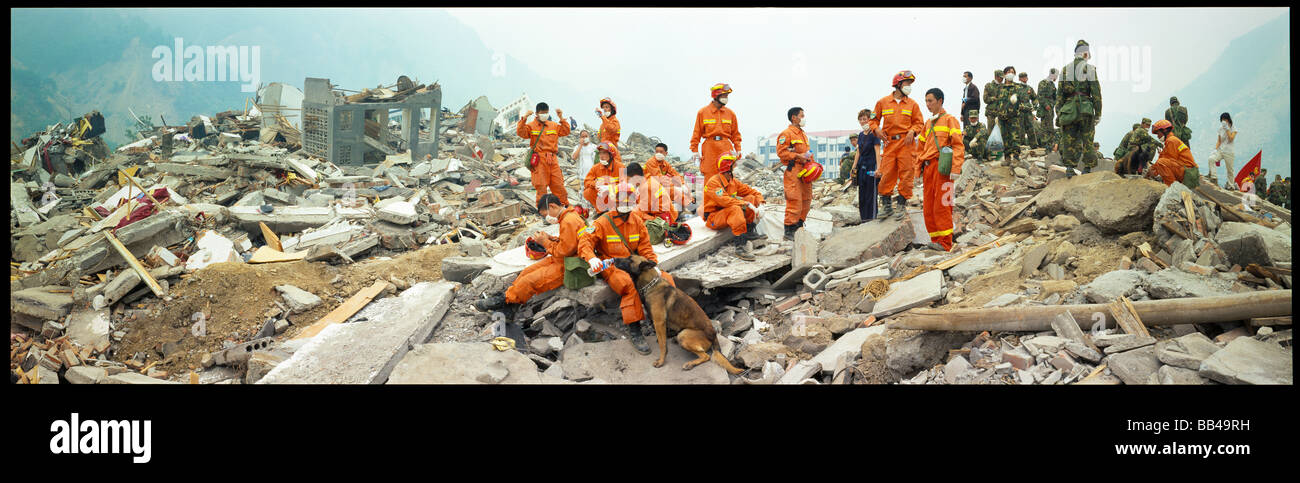 Earthquake aftermath in Beichuan, Sichuan, China Stock Photo - Alamy