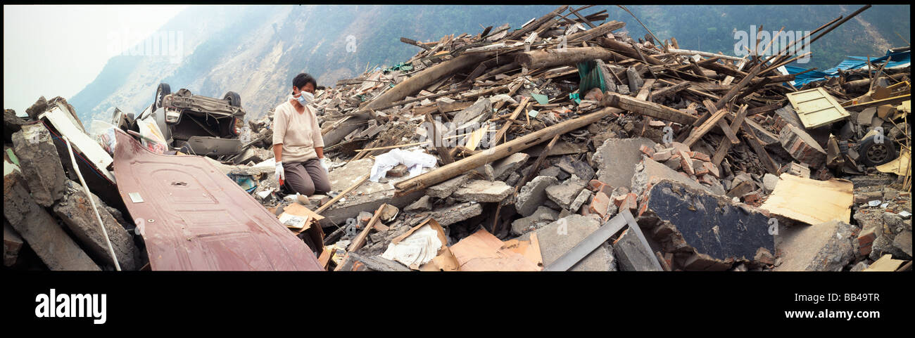 Earthquake aftermath in Beichuan, Sichuan, China Stock Photo - Alamy