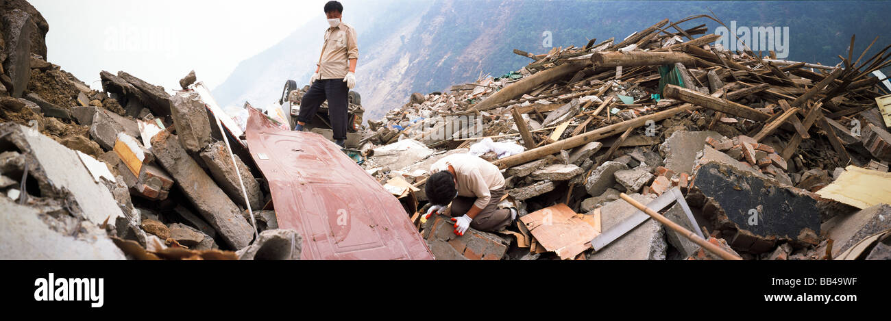 Earthquake aftermath in Beichuan, Sichuan, China Stock Photo - Alamy