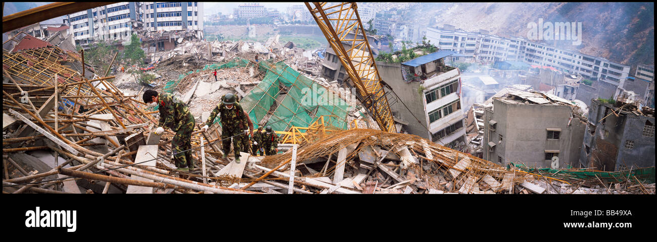 Earthquake aftermath in Beichuan, Sichuan, China Stock Photo - Alamy