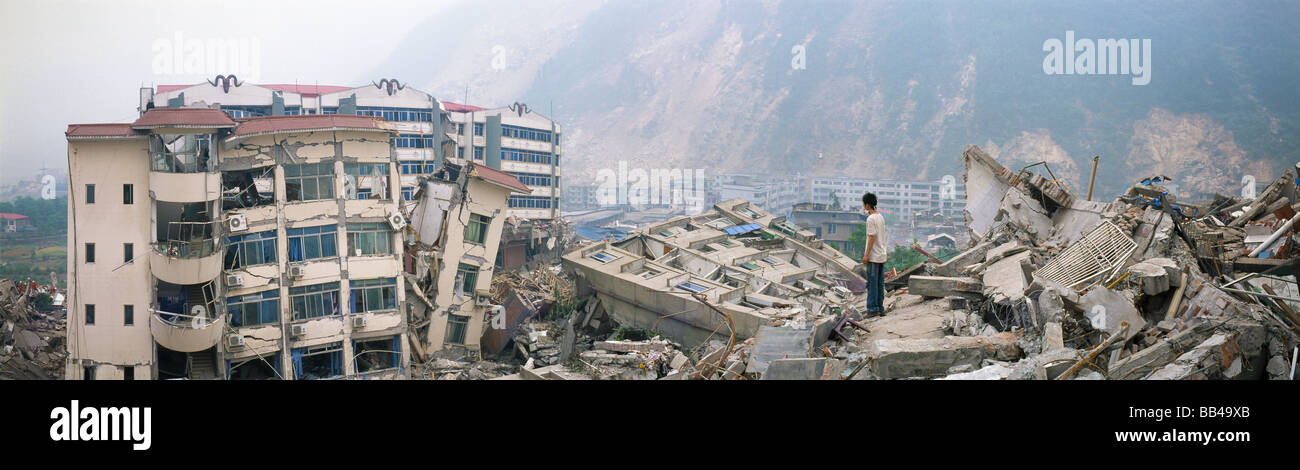 Earthquake aftermath in Beichuan, Sichuan, China Stock Photo - Alamy