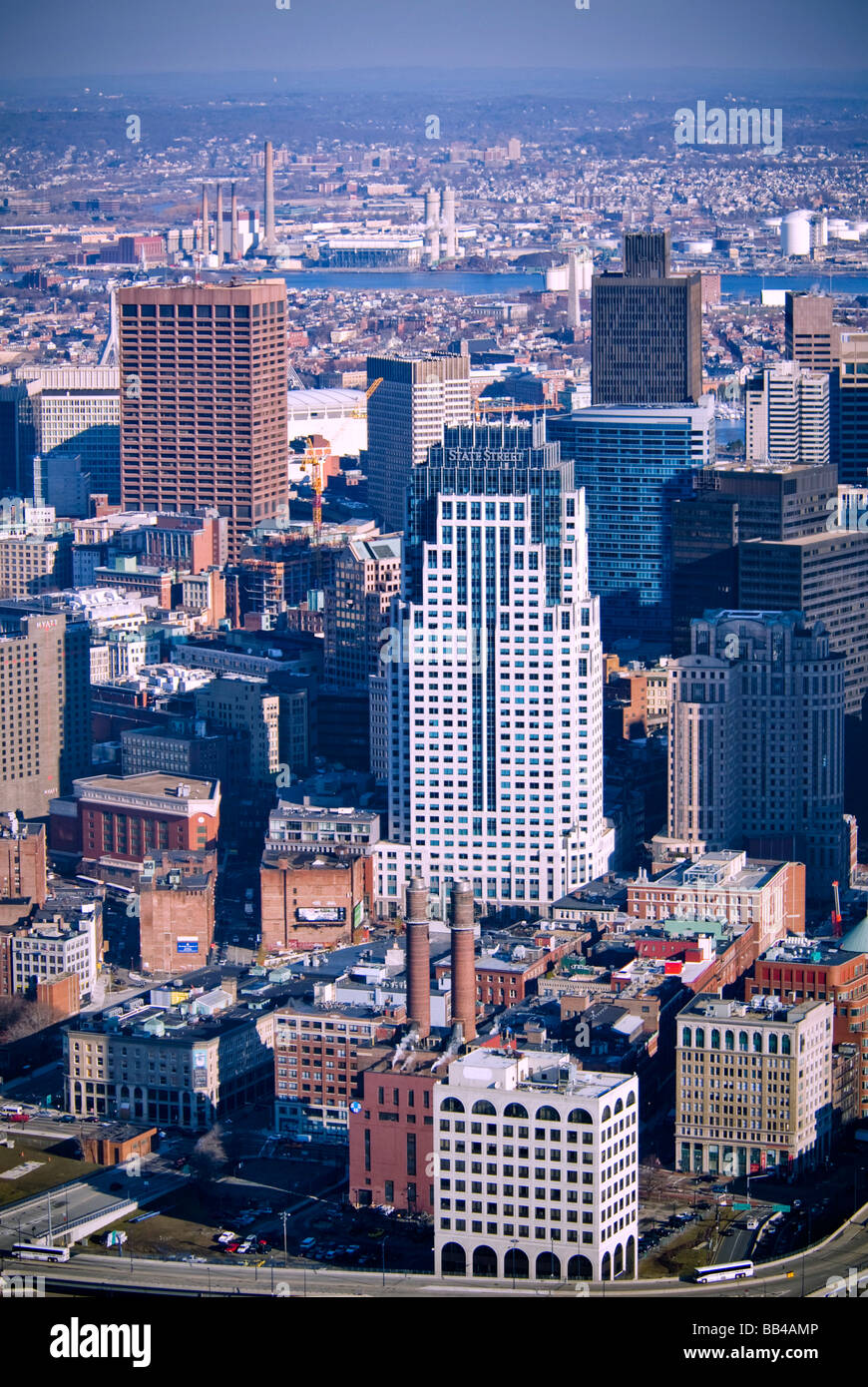 Aerial of Boston, MA Stock Photo - Alamy