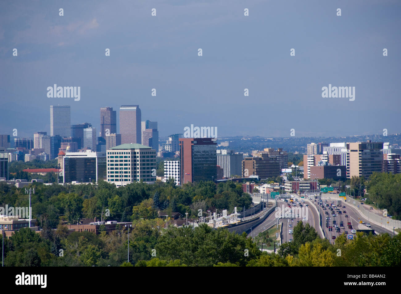 Colorado, Denver. City views of Denver including highway I25 Stock ...