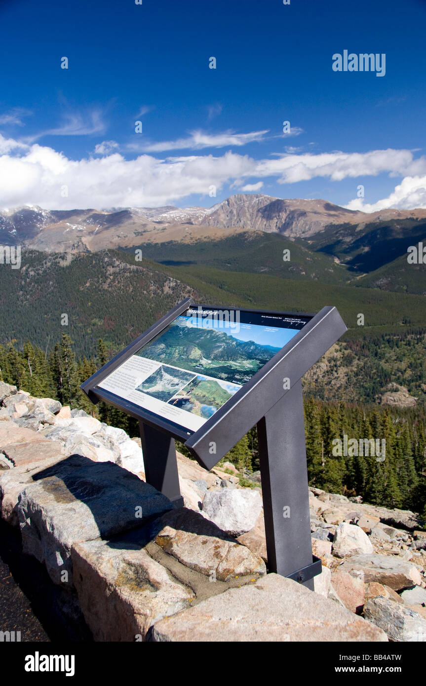 Colorado, Rocky Mountain National Park. Horseshoe Park overlook Stock ...