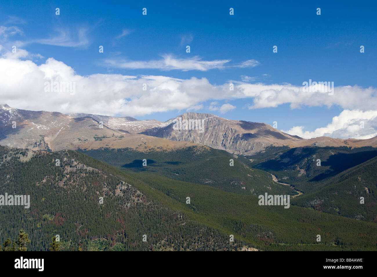 Colorado, Rocky Mountain National Park. Horseshoe Park overlook ...