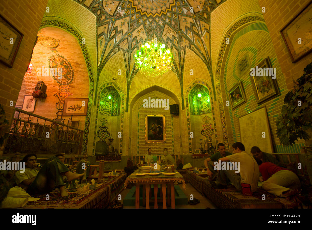 Friends eat in traditional restaurant, Tehran, Iran Stock Photo - Alamy