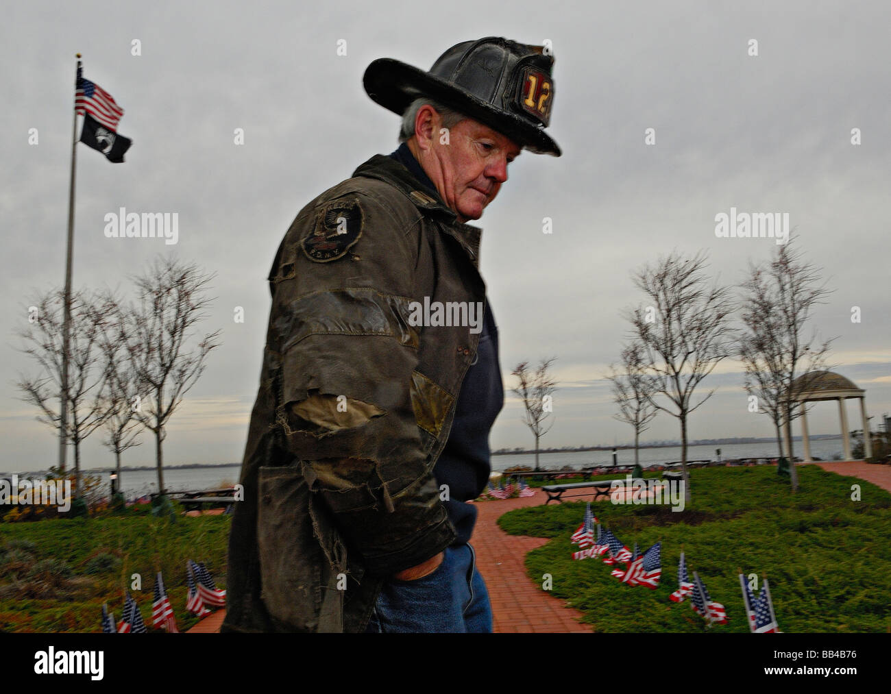 Portrait of retired fire fighter Stock Photo - Alamy