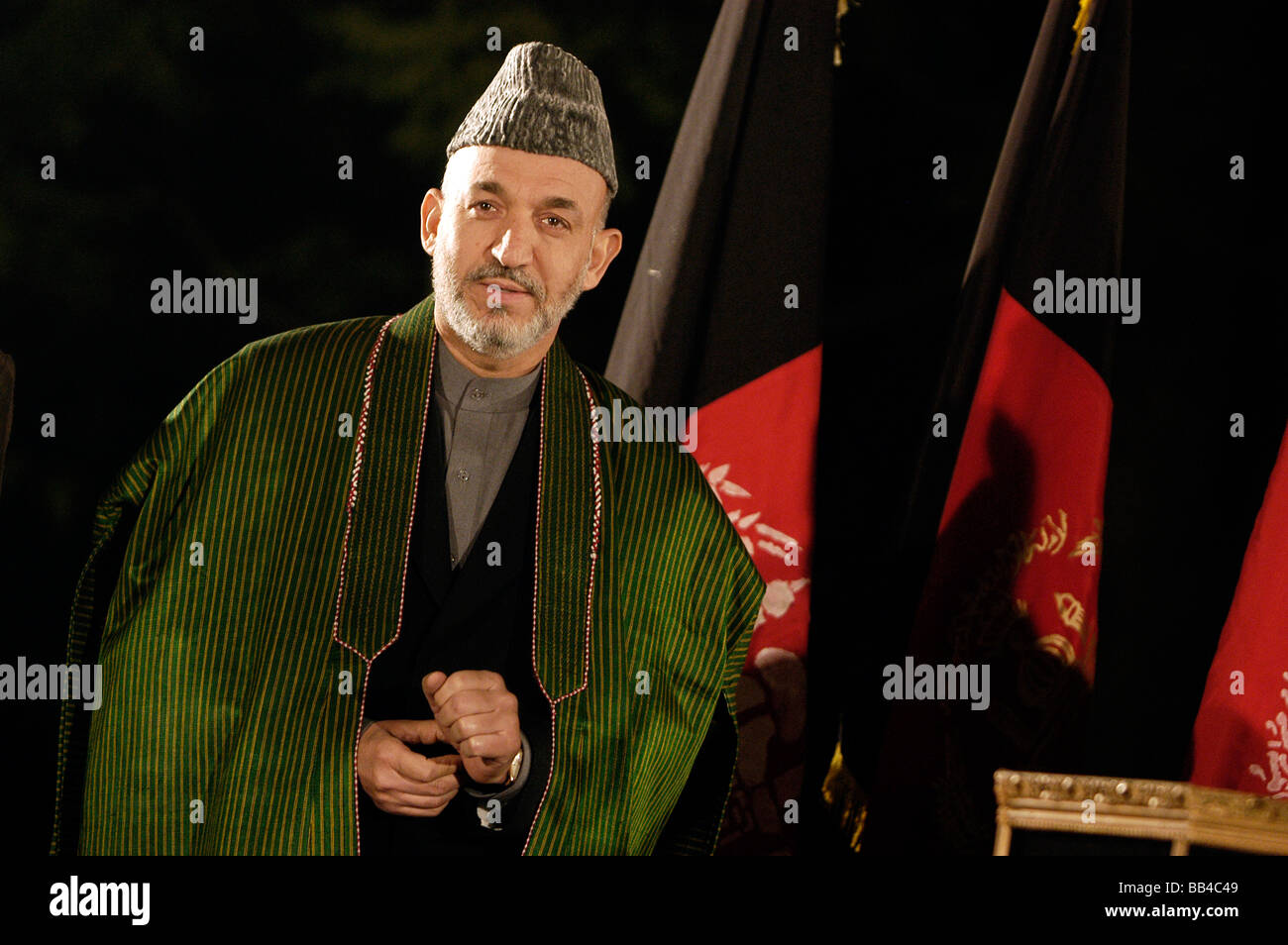 The Interim President Hamid Karzai Stock Photo - Alamy
