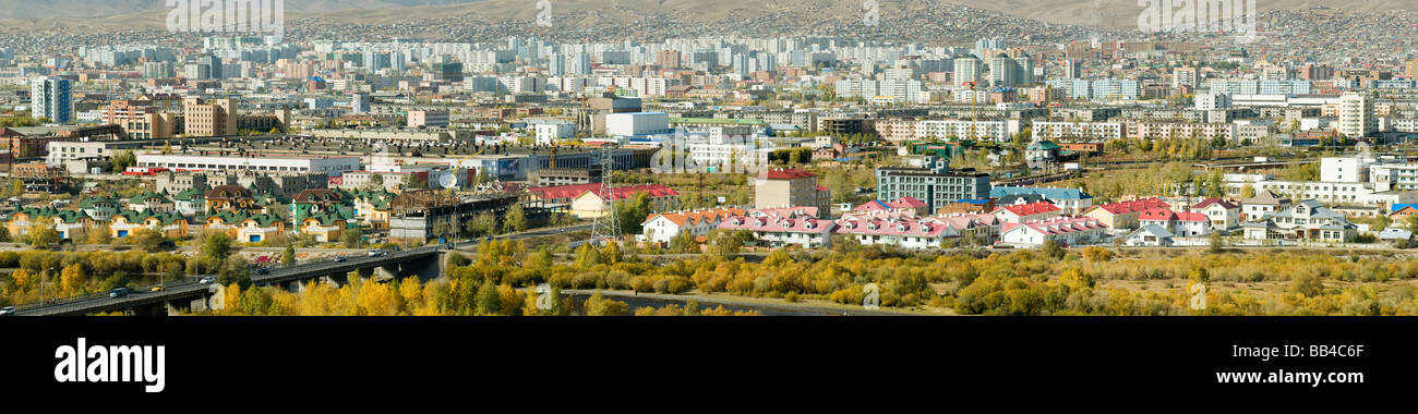 Ulaanbaatar panoramic from the Zaisan Monument, Ulaanbaatar, Mongolia ...