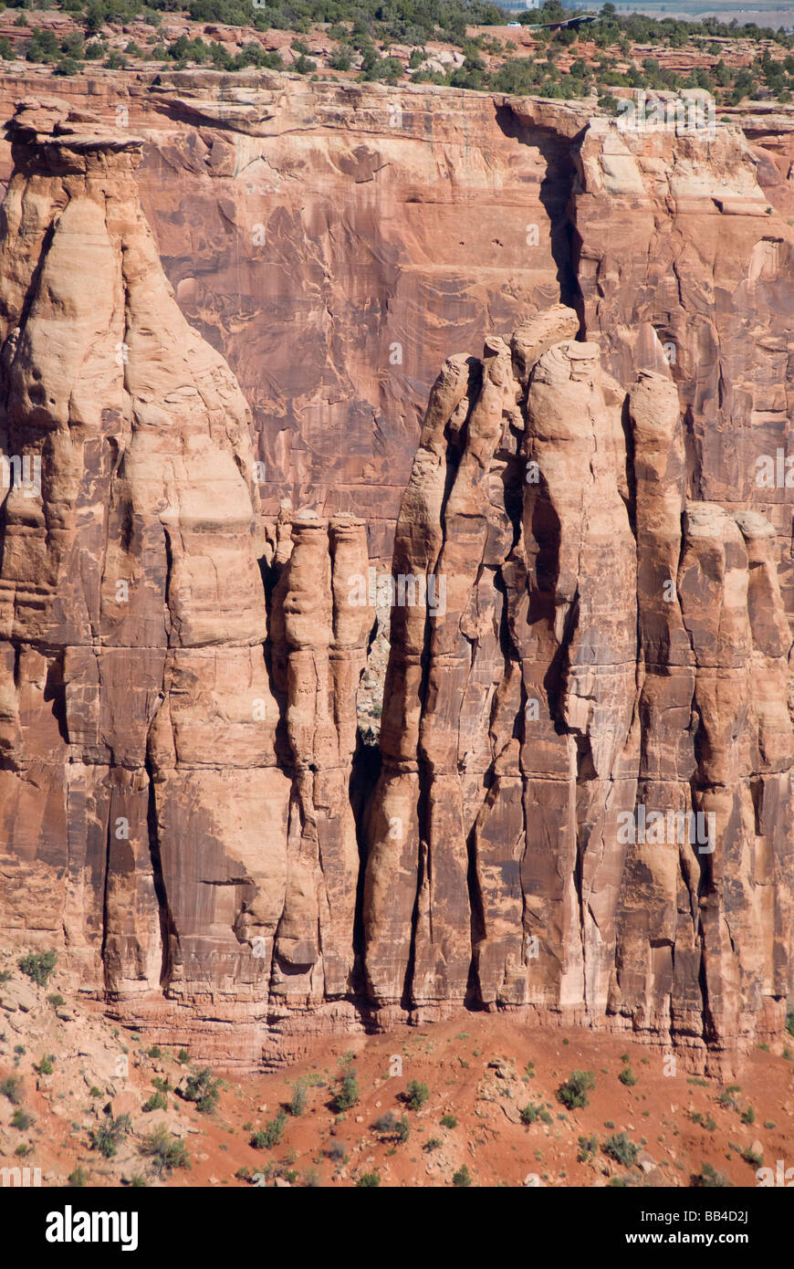 Colorado, Grand Junction, Colorado National Monument. Rim Rock Drive ...