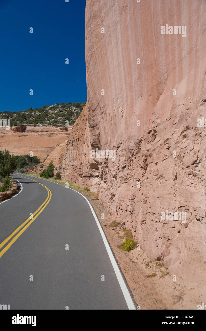 Colorado, Grand Junction, Colorado National Monument. Rim Rock Drive ...