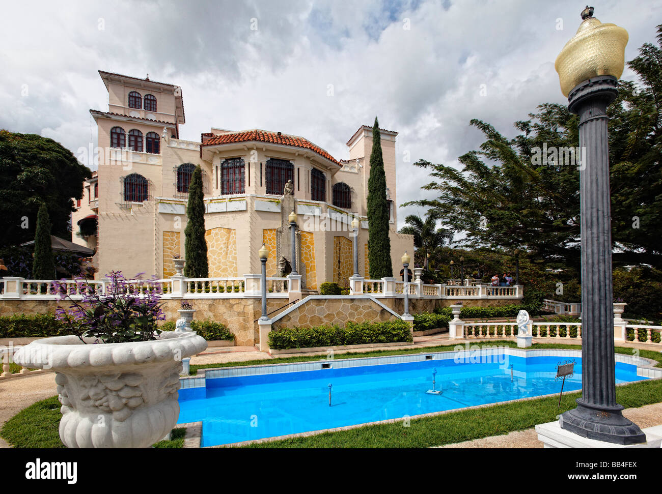 Low Angle View of a Spanish Style Mansion Castle Seralles Ponce Puerto ...