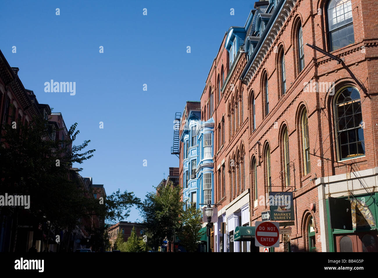 Street scene in Portland, ME Stock Photo - Alamy