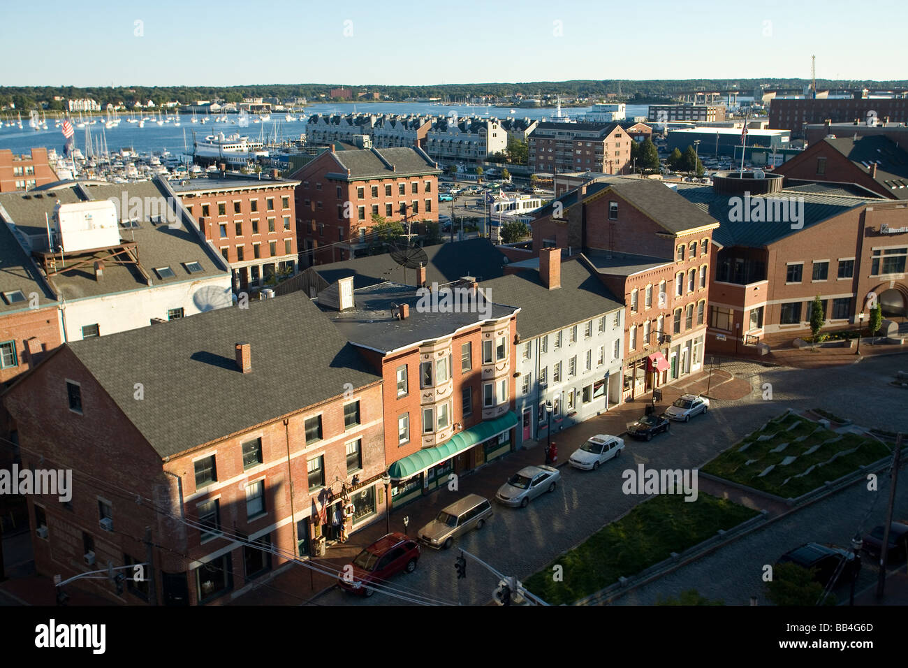 View from above of buildings in downtown Portland, ME Stock Photo - Alamy