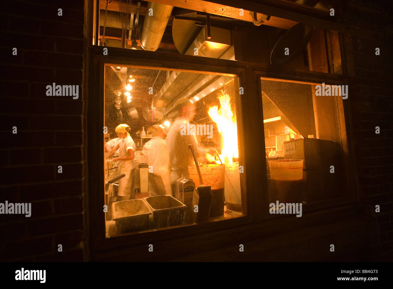 Night street scene in Portland, ME Stock Photo - Alamy
