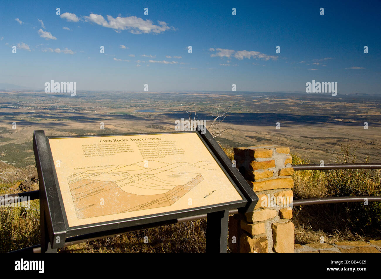 Colorado, Mesa Verde National Park. Park Point Lookout, view looking ...