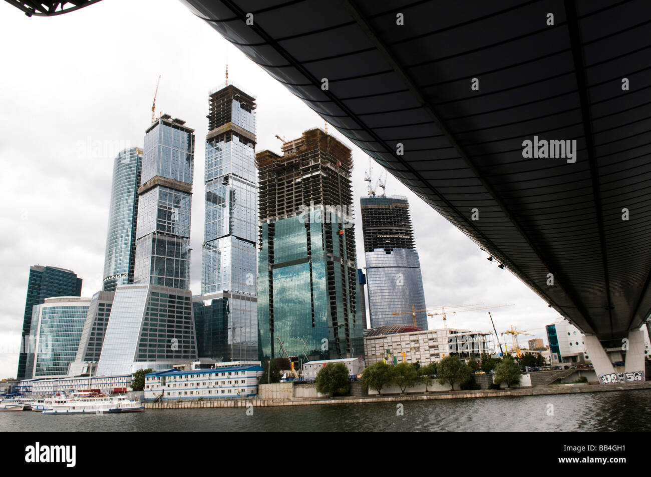 Constructing a business center buildings in Russia Stock Photo - Alamy